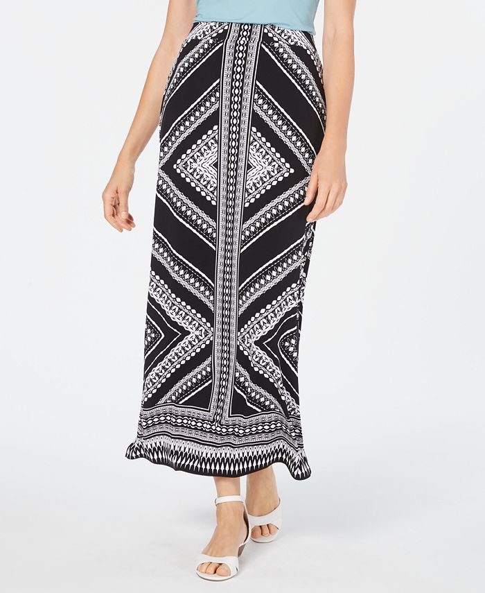 JM Collection Printed Maxi Skirt, Created for Macy's - Macy's