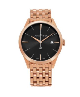 Alexander Watch A911B-06, Stainless Steel Rose Gold Tone Case on ...
