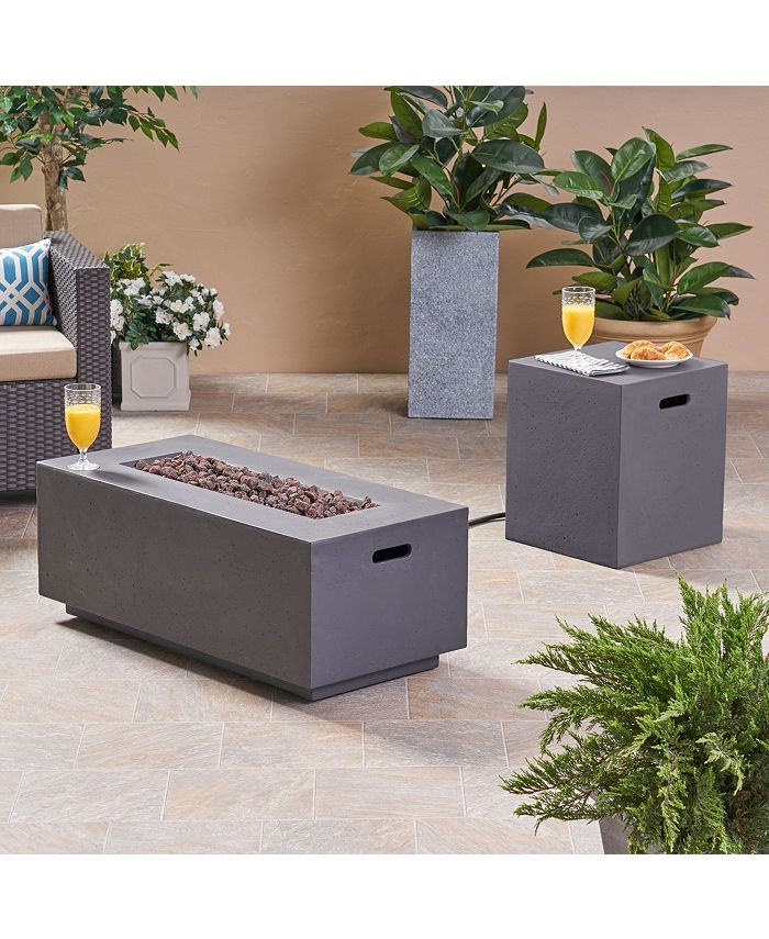 Noble House Aidan Outdoor Fire Pit - Macy's
