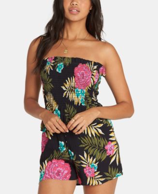 Billabong Juniors' Strapless Peplum Romper - Macy's