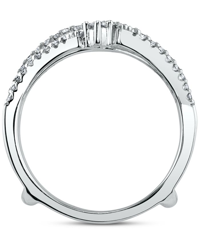 Macy's Diamond Split-Band Enhancer Ring Guard (5/8 ct. t.w.) in 14k ...
