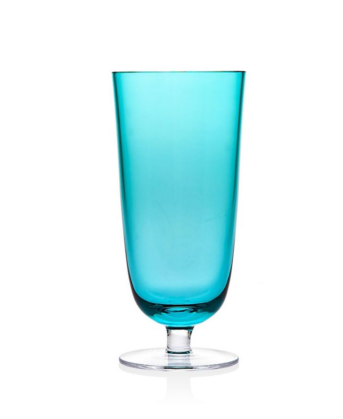 Godinger Novo Rondo Sea Blue Highball Glass - Set of 4 - Macy's