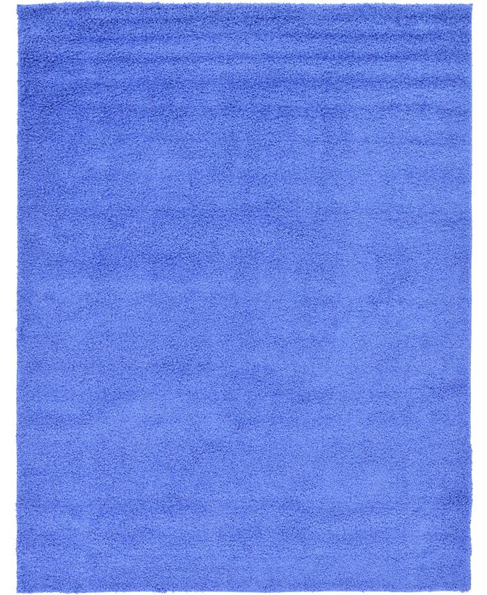 Bridgeport Home Exact Shag Exs1 Periwinkle Blue 9' x 12' Area Rug - Macy's