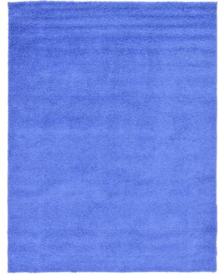 Bridgeport Home Exact Shag Exs1 Periwinkle Blue 9' x 12' Area Rug - Macy's