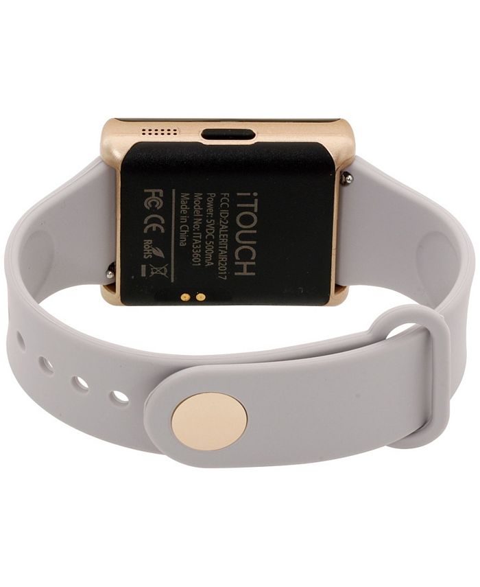 iTouch Air Smartwatch 41mm Gold Case with Gray Strap - Macy's