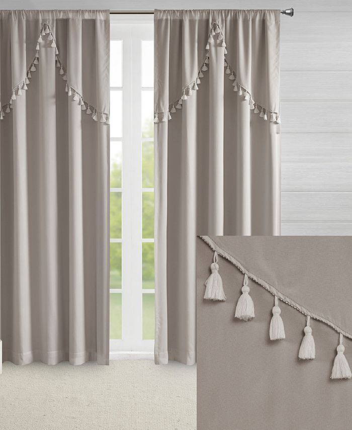 Intelligent Design Esther Total Blackout Rod Pocket 50" x 84" Window ...