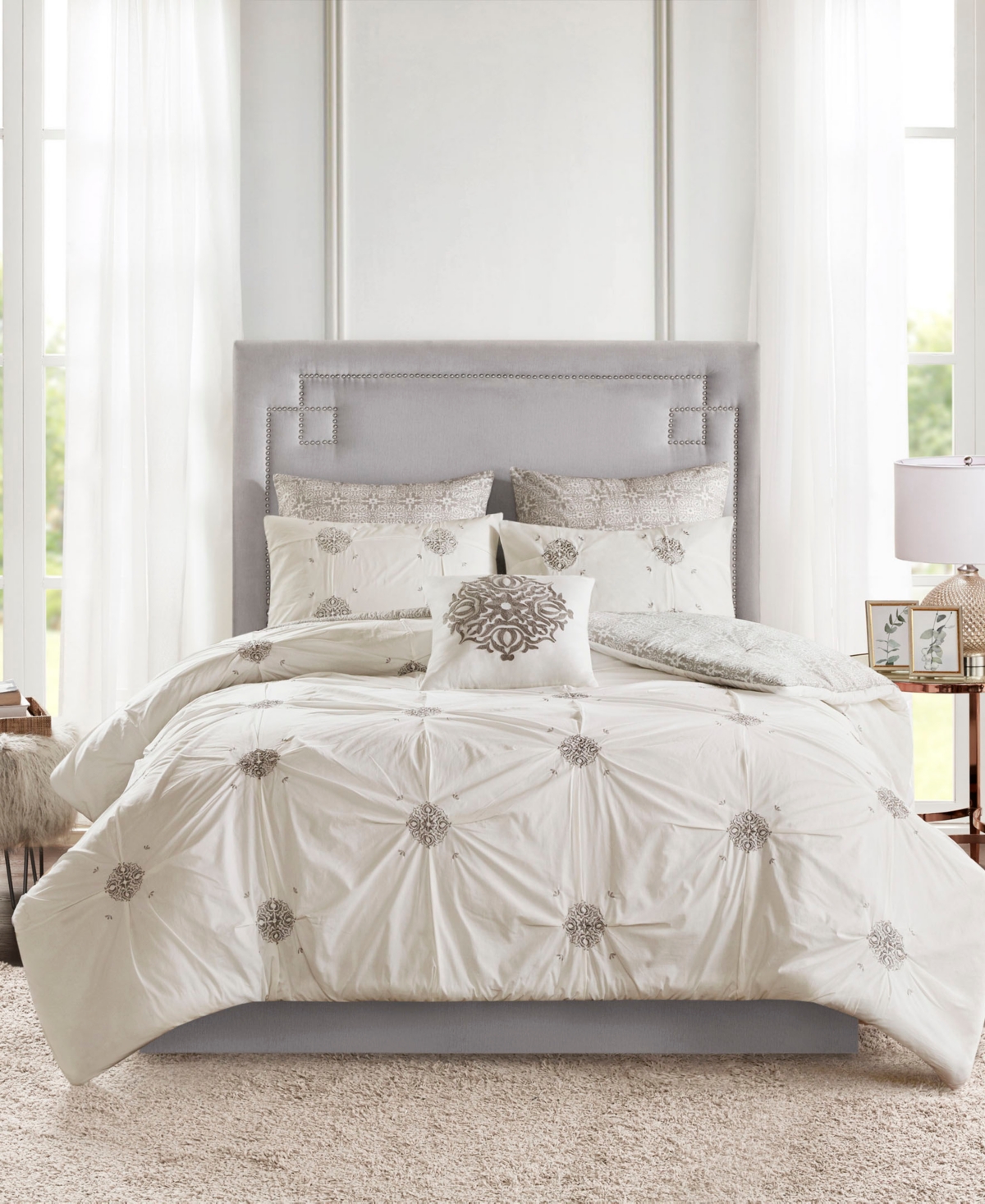 Click here for Madison Park Malia Embroidered 6-Pc. Comforter Set... prices