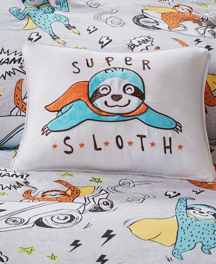 Mi Zone CLOSEOUT! Raff Full/Queen 4 Piece Sloth Printed Comforter Set ...