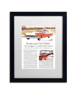 Ford Vintage Ad 'Victoria' Matted Framed Art - FD073 - 16" x 20" - Macy's