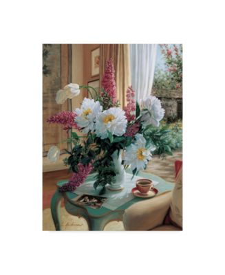 Robin Anderson 'Tea At Marguerites' Canvas Art - 35" x 47" - Macy's