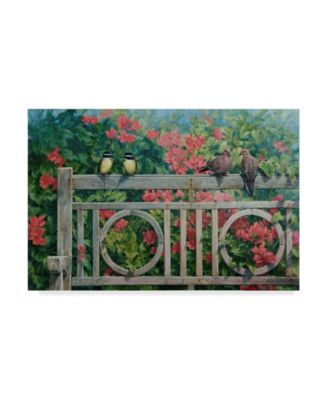 Michael Jackson 'Park Bench Garden' Canvas Art - 32" x 22" - Macy's
