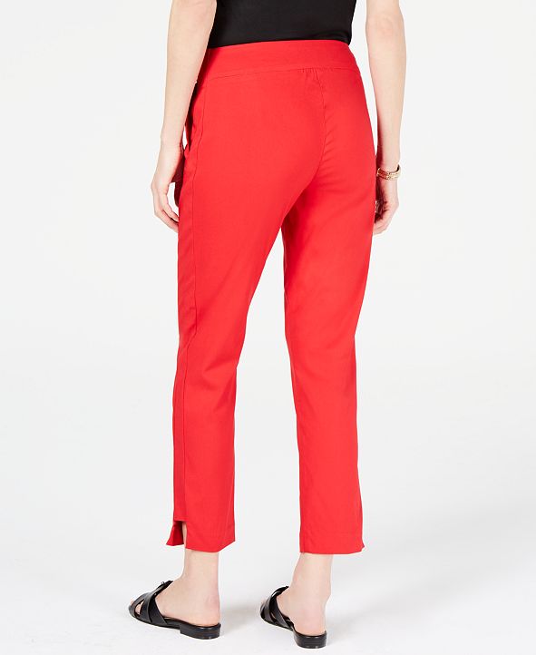 JM Collection Side Step Hem Ankle Pants, Created for Macy's & Reviews ...