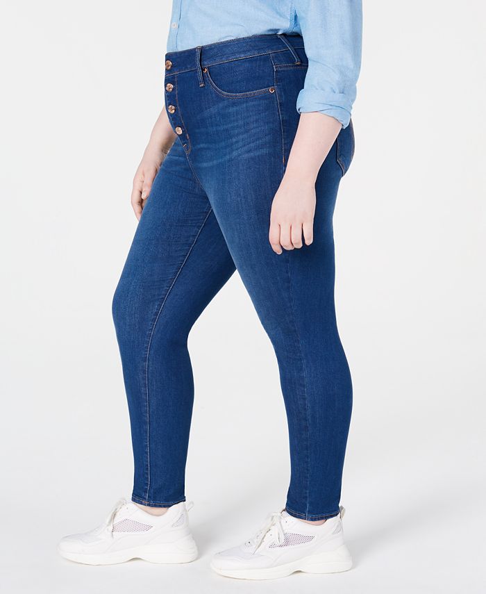 Seven7 Jeans Trendy Plus Size Button-Fly High-Rise Jeans - Macy's