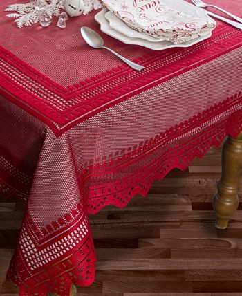 Design Imports Lace Nordic Tablecloth 52" x 90" - Macy's