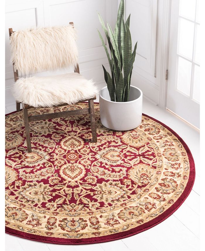 Bayshore Home Passage Psg9 Red 6' x 6' Round Area Rug - Macy's