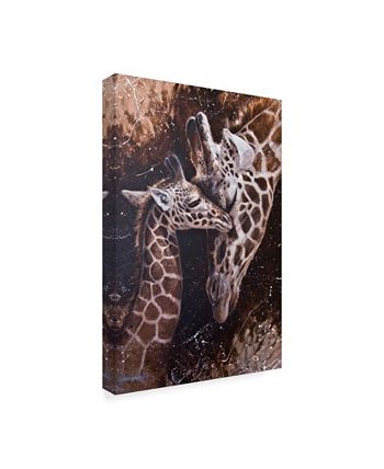 Trademark Global Michael Jackson 'Baby Giraffes' Canvas Art - 22" x 32 ...