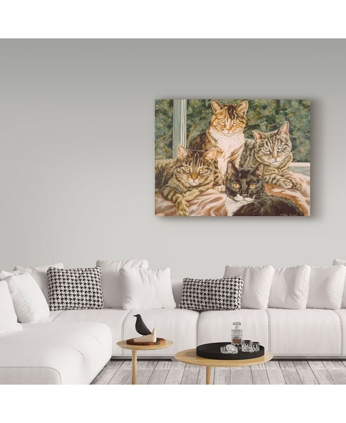 Trademark Global Jan Benz 'The Gang Kitties' Canvas Art - 47" x 35 ...
