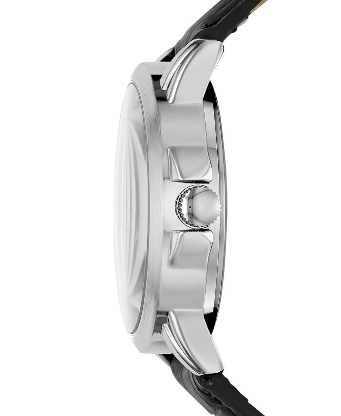 Folio Mens Black Strap Automatic Watch 44mm - Macy's