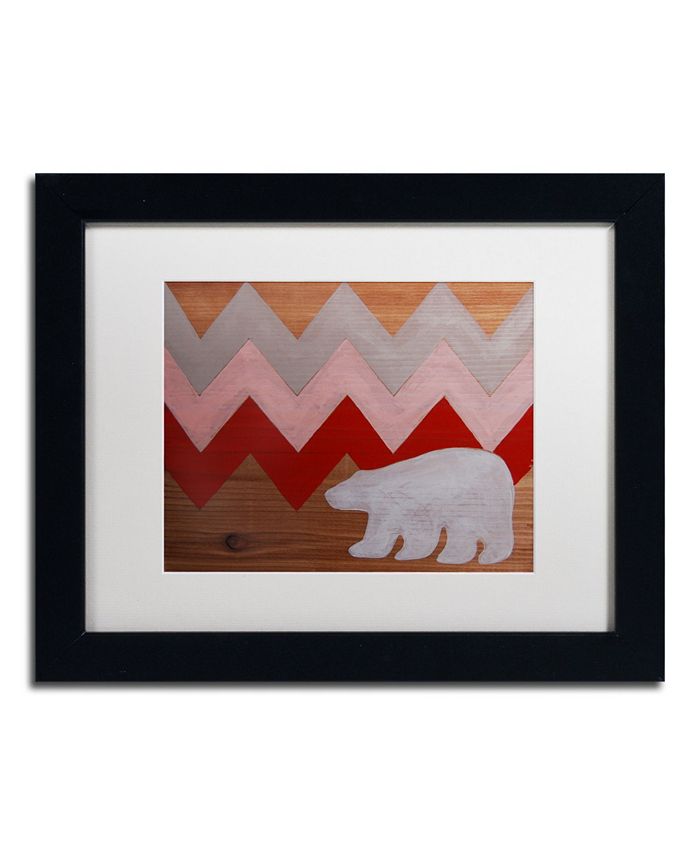 Trademark Global Nicole Dietz 'Polar Bear Red' Matted Framed Art - 11 ...