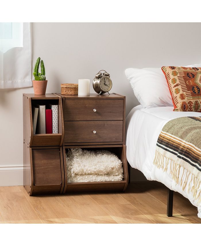 Iris Usa Modular Wood Stacking Open Storage Box Narrow Macys