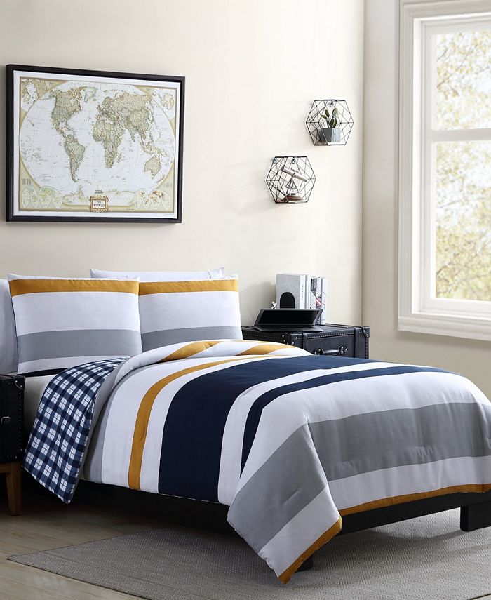 VCNY Home Indigo 2 Piece Twin XL Comforter Set - Macy's