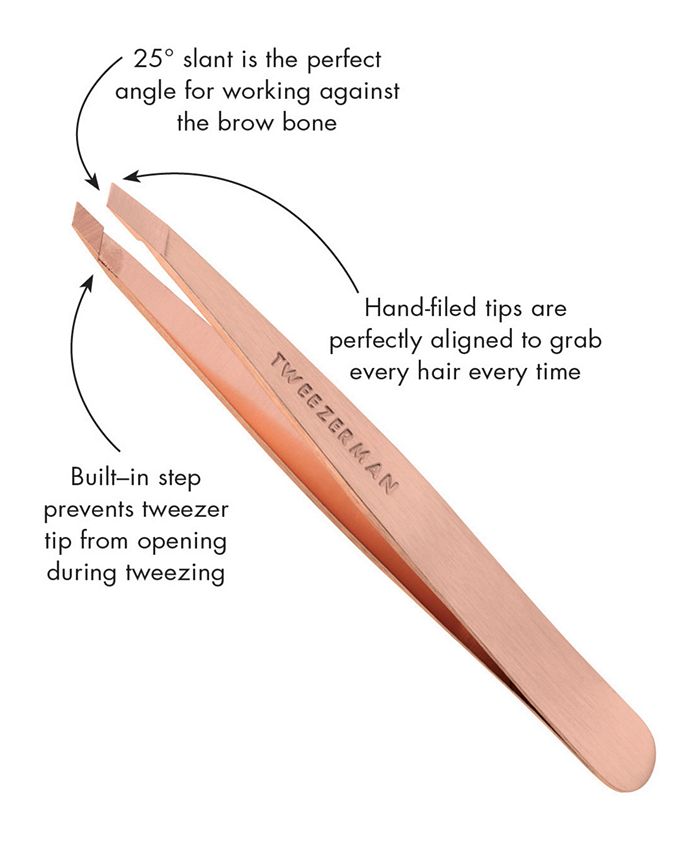 Tweezerman Rose Gold Slant Tweezer - Macy's