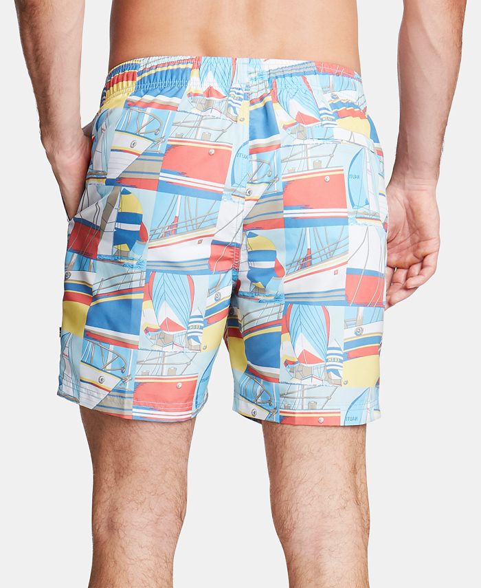 Nautica Men's Big & Tall Printed Swim Trunks - Macy's