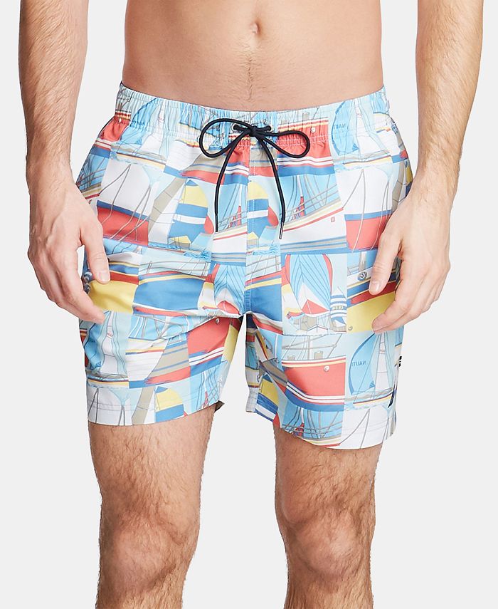 Nautica Men's Big & Tall Printed Swim Trunks - Macy's