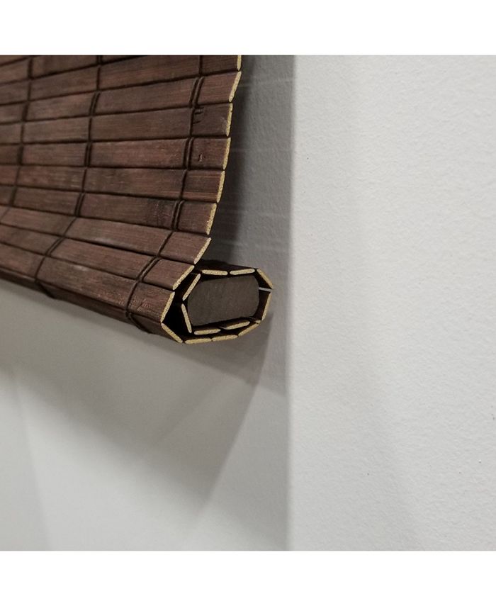 RADIANCE Cordless Bamboo Dockside Privacy Weave Roman Shade, 48" x 64 ...