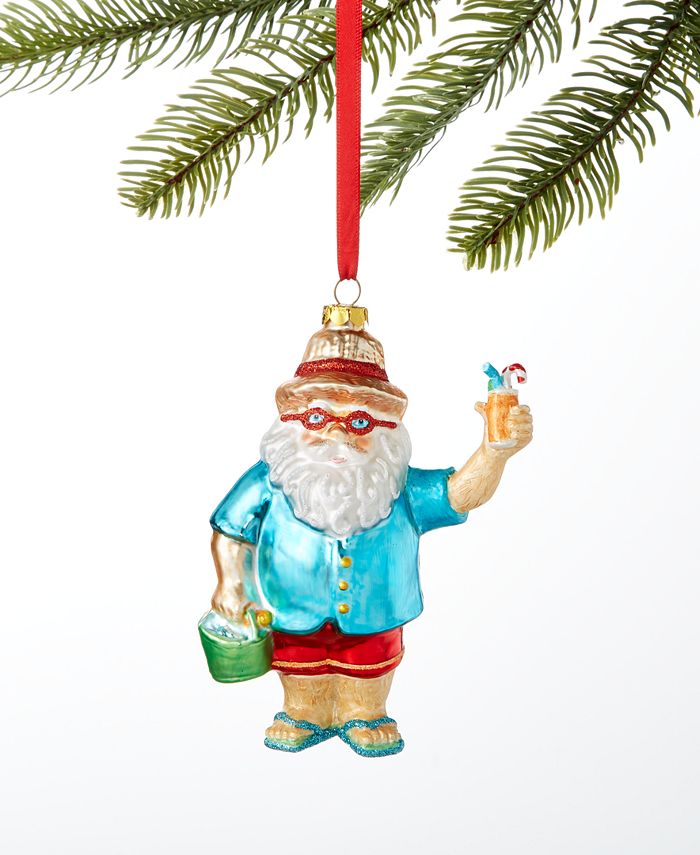 Holiday Lane Hawaii Santa Ornament, Created for Macy's - Macy's