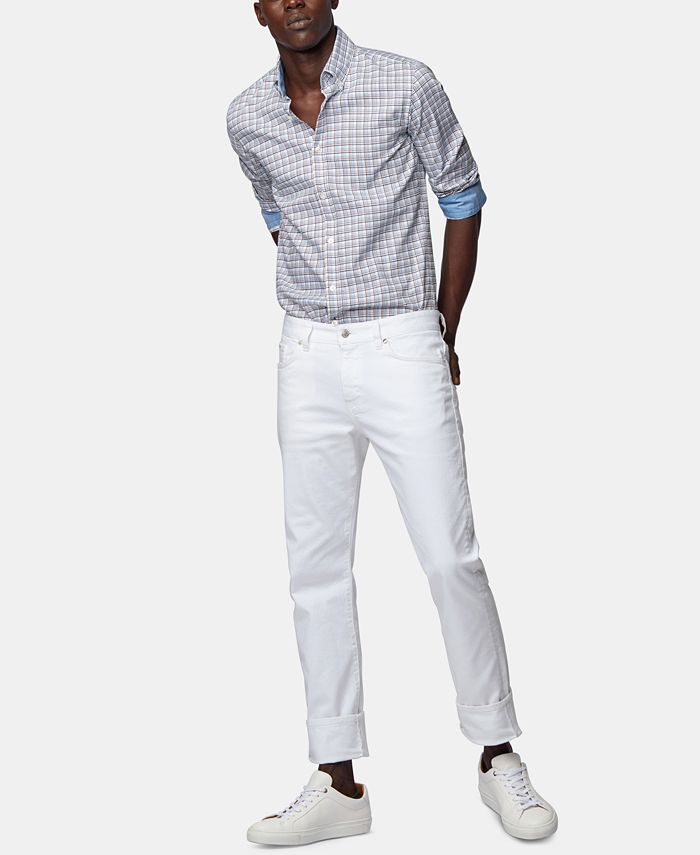 Hugo Boss BOSS Men's Rod_53 Slim-Fit Check-Print Cotton Shirt - Macy's