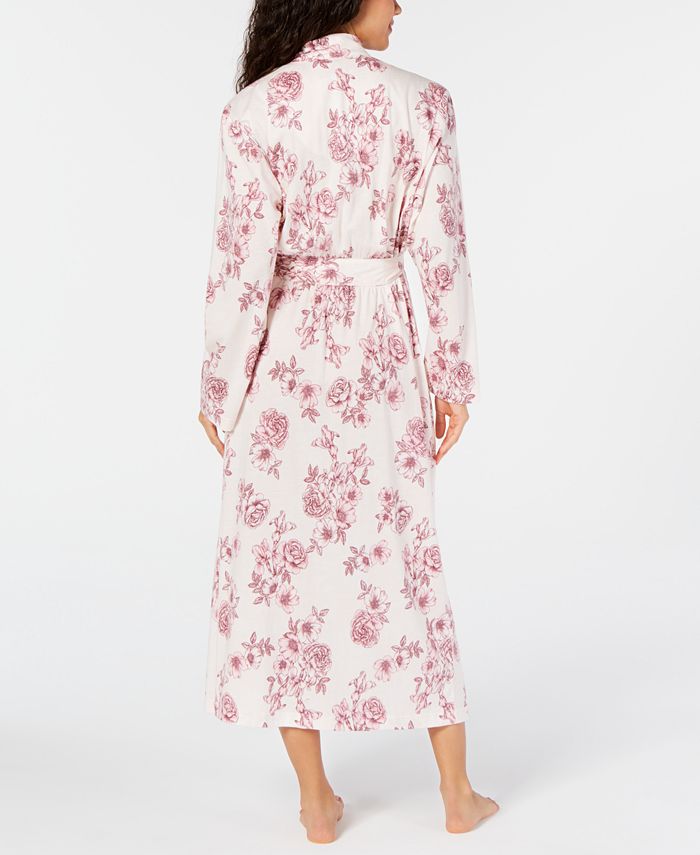 Charter Club Cotton Floral-Print Robe, Created for Macy's - Macy's