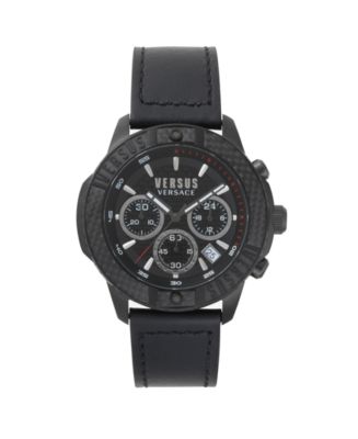 Versus Men's Black Strap Watch 22mm - Macy's