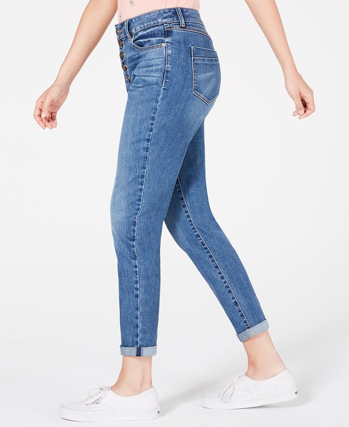 Rewash Juniors' High-Rise Button-Fly Straight-Leg Jeans - Macy's