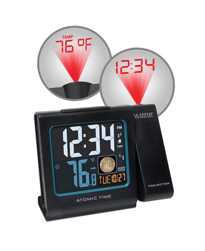 La Crosse Technology 5" Color LCD Projection Alarm Clock with Moon ...