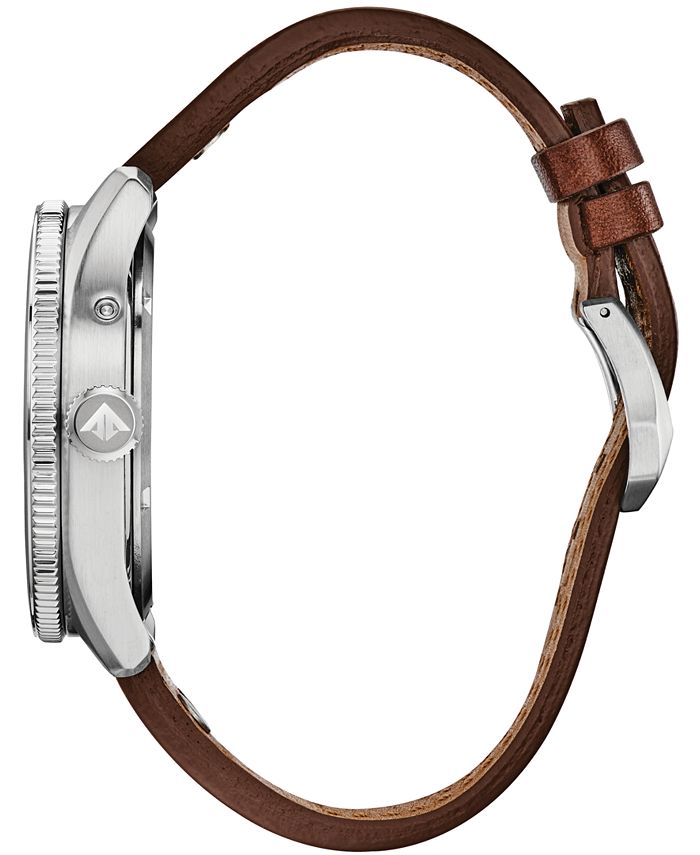 Citizen Eco-Drive Men's Promaster Nighthawk Brown Leather Strap Watch ...