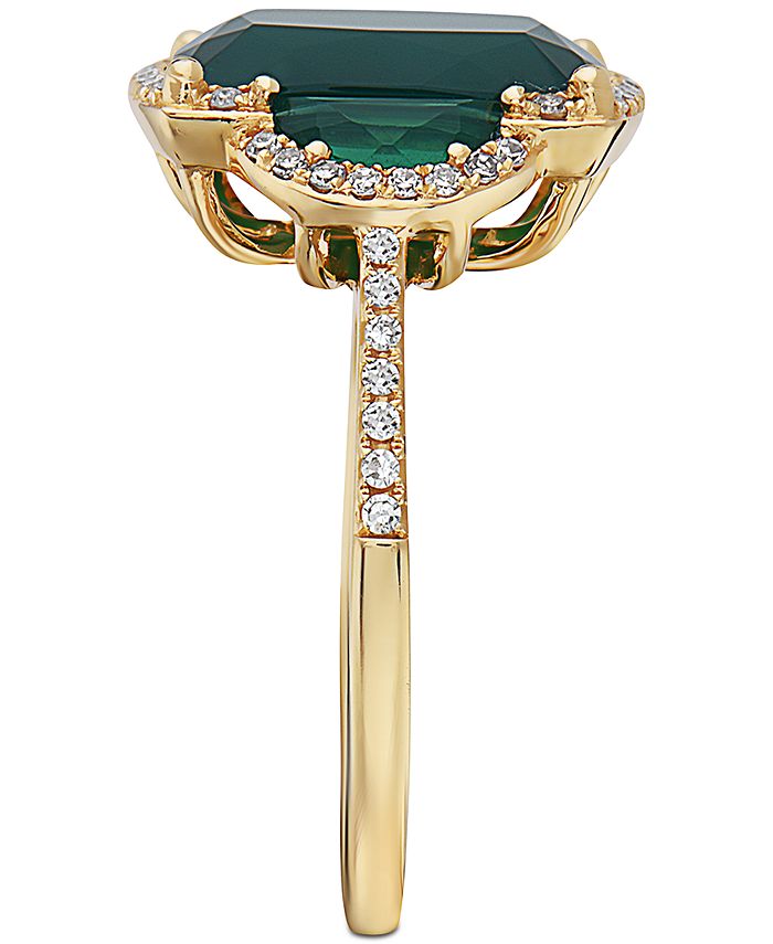 EFFY Collection EFFY® Green Onyx & Diamond (1/5 ct. t.w.) Statement ...