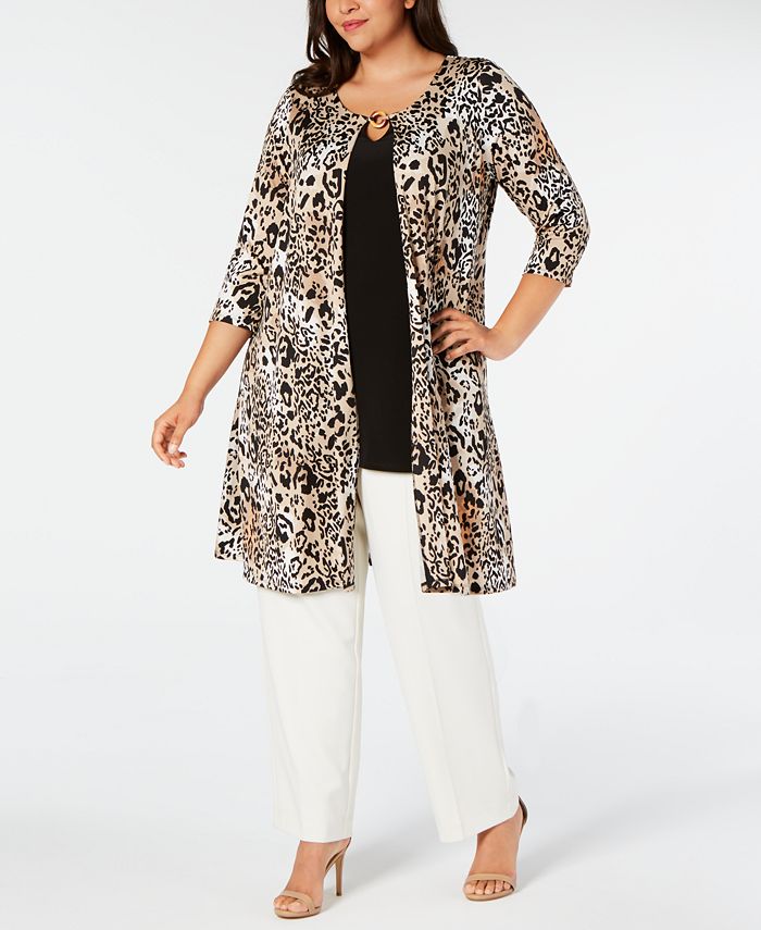 NY Collection Plus Size Layered-Look Top - Macy's
