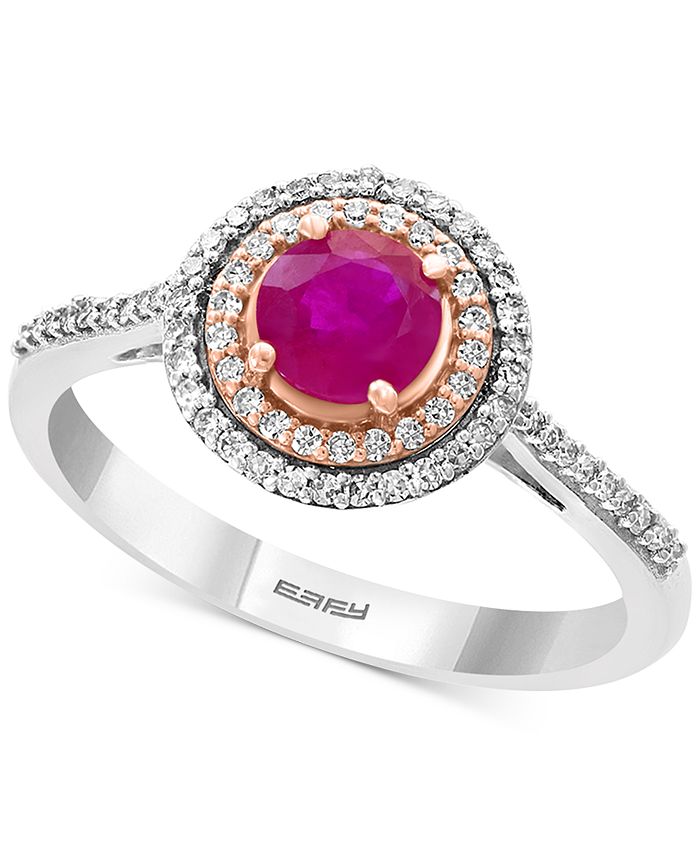 EFFY Collection EFFY®Certified Ruby (5/8 ct. t.w.) & Diamond (1/5 ct. t ...