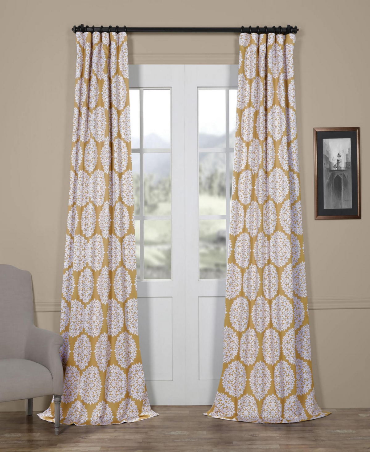 Click here for Half Price Drapes Meridian Damask Room Darkening C... prices