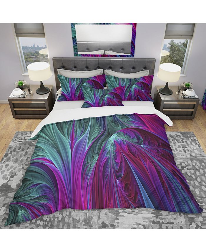 Design Art Designart 'Purple And Green Jungle' Modern and Contemporary ...