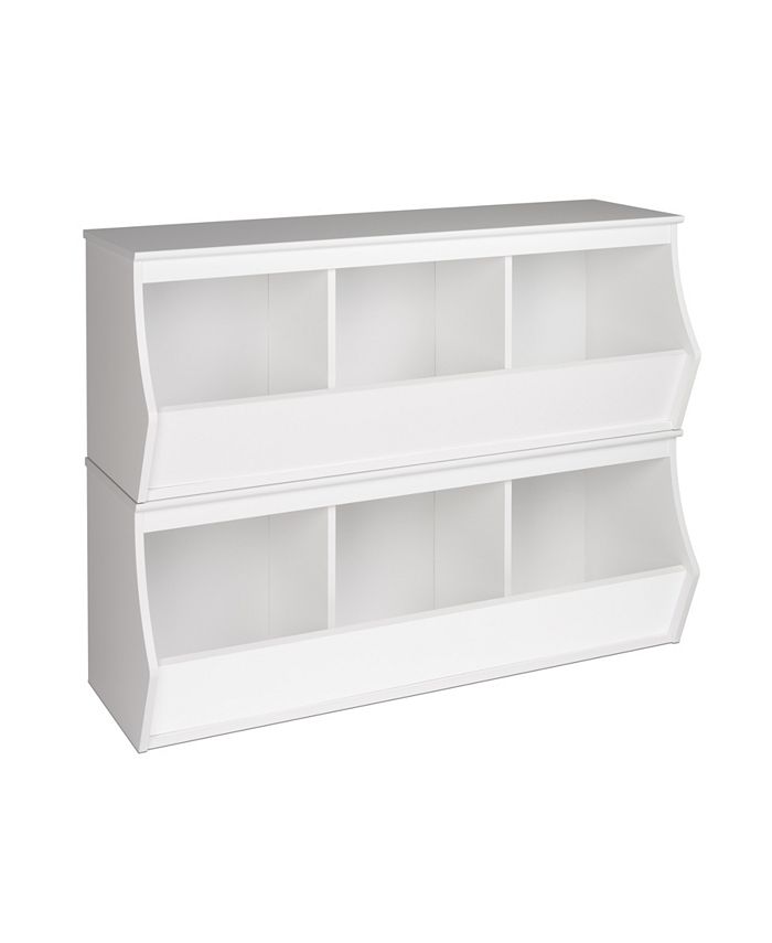 Prepac Monterey Stacked 6-Bin Storage Cubbie - Macy's