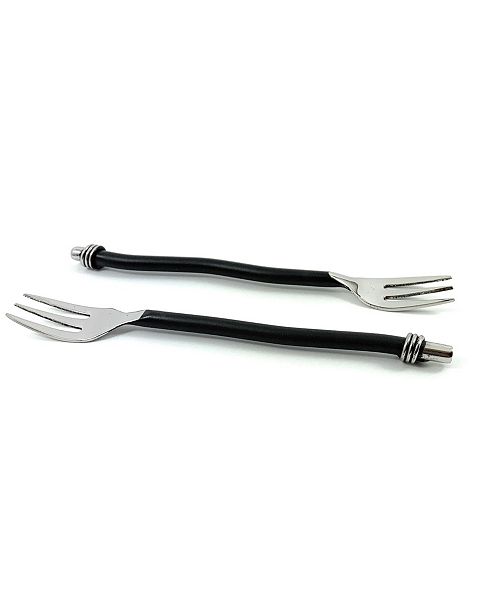 Vibhsa Appetizer Black Twisted Handle Forks - Set of 6 & Reviews ...