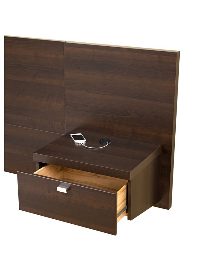 Prepac Series 9 Designer Floating Queen Headboard with Nightstands - Macy's