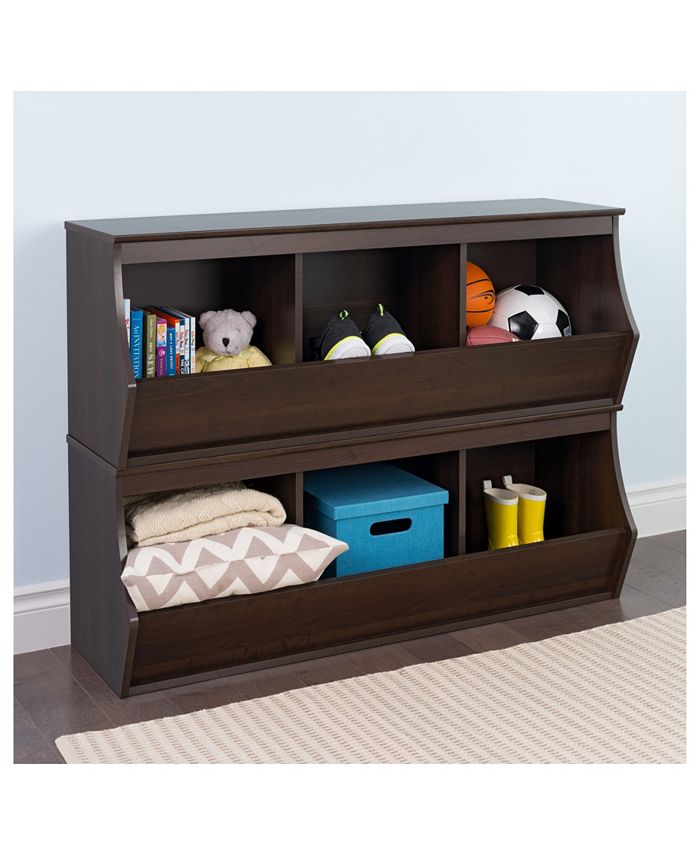 Prepac Fremont Stacked 6-Bin Storage Cubbie - Macy's
