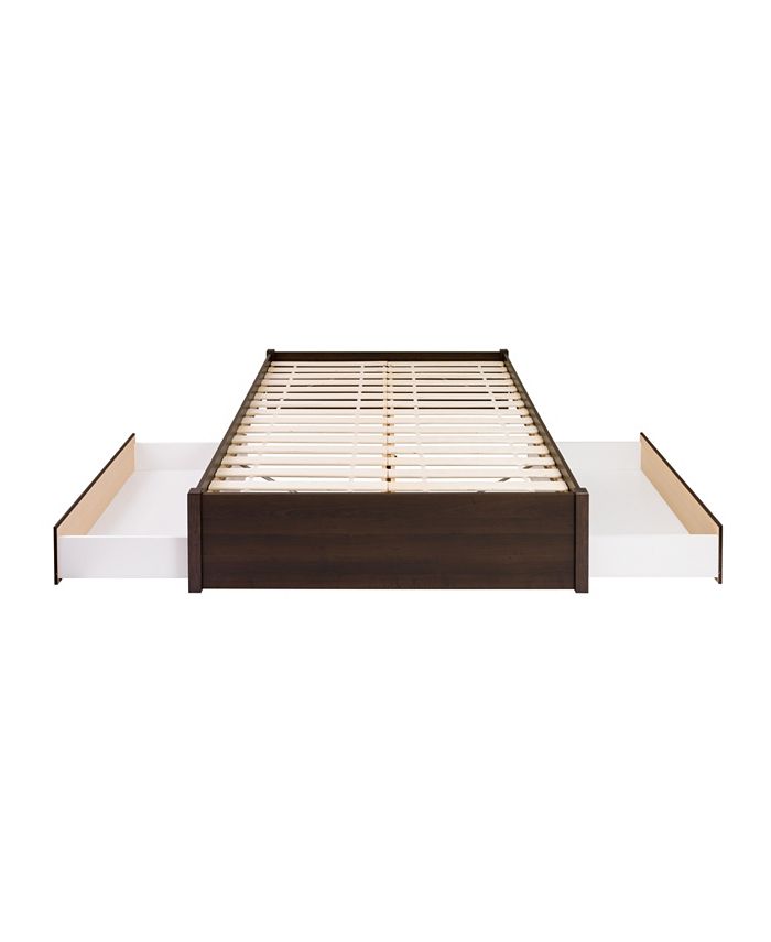 Prepac Queen Select 4-Post Platform Bed with 2 Drawers - Macy's