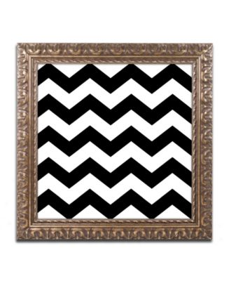 Color Bakery 'Xmas Chevron 6' Ornate Framed Art - 16" x 16" - Macy's