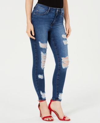 GUESS 1981 Ripped Skinny Jeans - Macy's