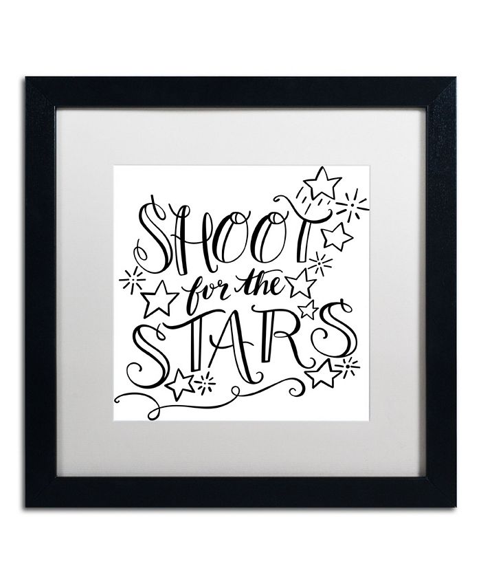 Trademark Global Elizabeth Caldwell 'Shoot For the Stars' Matted Framed ...