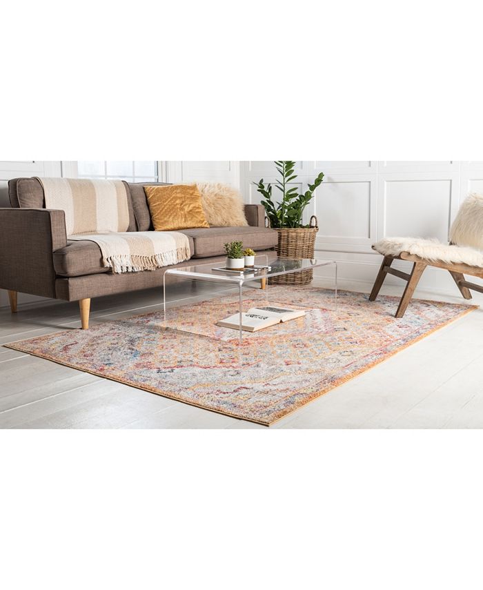 Bridgeport Home Zilla Zil1 Orange 8' x 10' Area Rug - Macy's